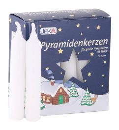 German Pyramid Candles Large White - Old World Accents